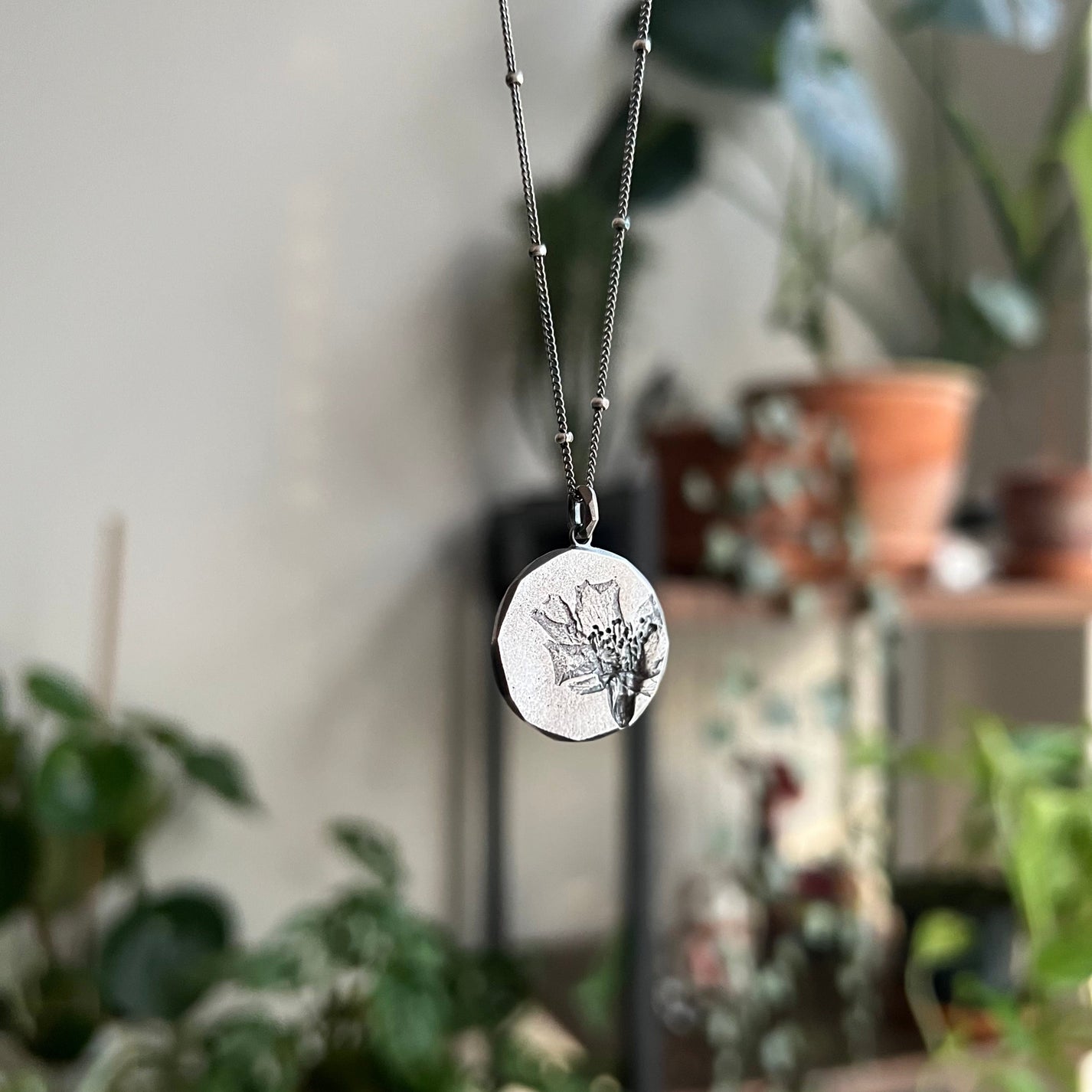 Cherry Blossom Pendant Necklace - Silver – Aisling Chou Studio